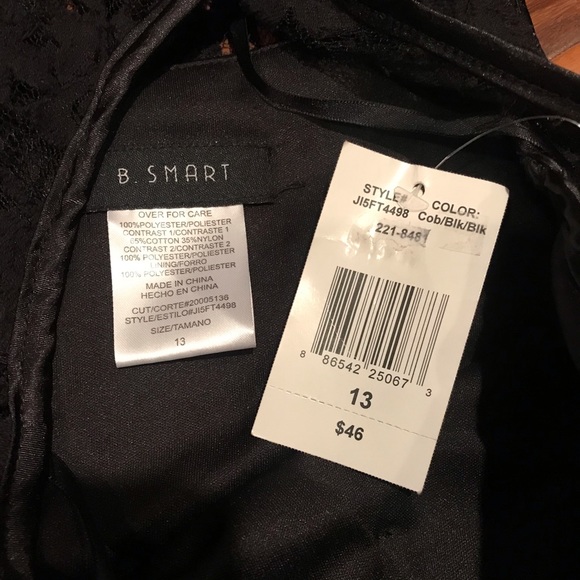 B. Smart | Dresses | Nwt B Smart Cobalt Blue Black Dress | Poshmark